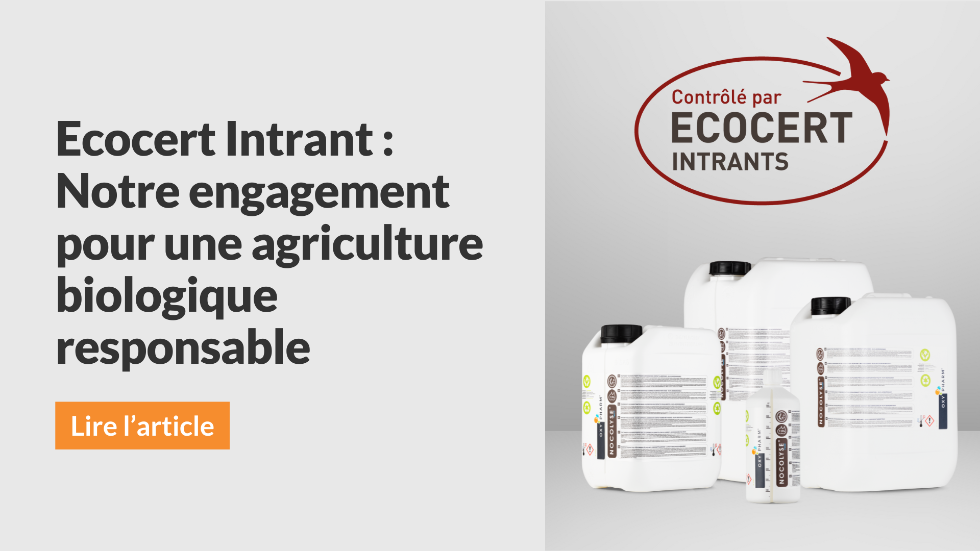 Ecocert Intrant pour une agriculture biologique responsable